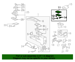 2006-2008 Cadillac SRX Armrest 15231543 | QuirkParts