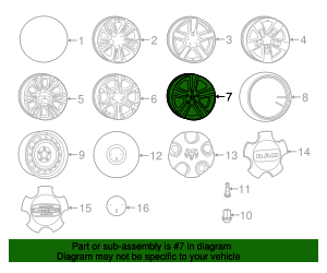 2013-2020 Ram Wheel, Alloy 1UB18GSAAB | TascaParts.com