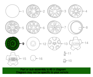 2002-2022 Mopar Wheel, Spare 5290568aa | TascaParts.com