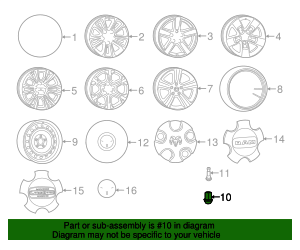 2011-2025 Mopar Nut 06509422AA | Mopar Parts Canada