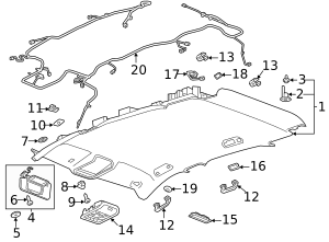 2020-2023 GM Headliner Retainer 39168679 GM | GMPartsDirect.com