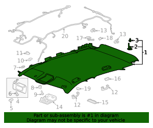 2021-2022 Buick Envision Headliner 84981341 | GMPartsDirect.com