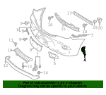 906-882-11-14-9B51 - Bumper Cover Lower Bracket 2010-2018 Mercedes-Benz ...