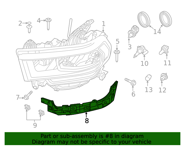 68448771AA - Fascia Bracket Left - 2019-2020 Mopar | Mopar Parts Canada