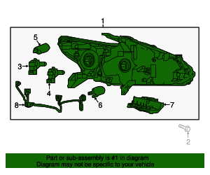 2016-2018 Nissan Altima Headlamp Assembly - Driver's Side (LH) 26060 ...