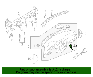 2017-2025 Nissan Glove Box Damper 68513-4CL0A | OEM Parts Online