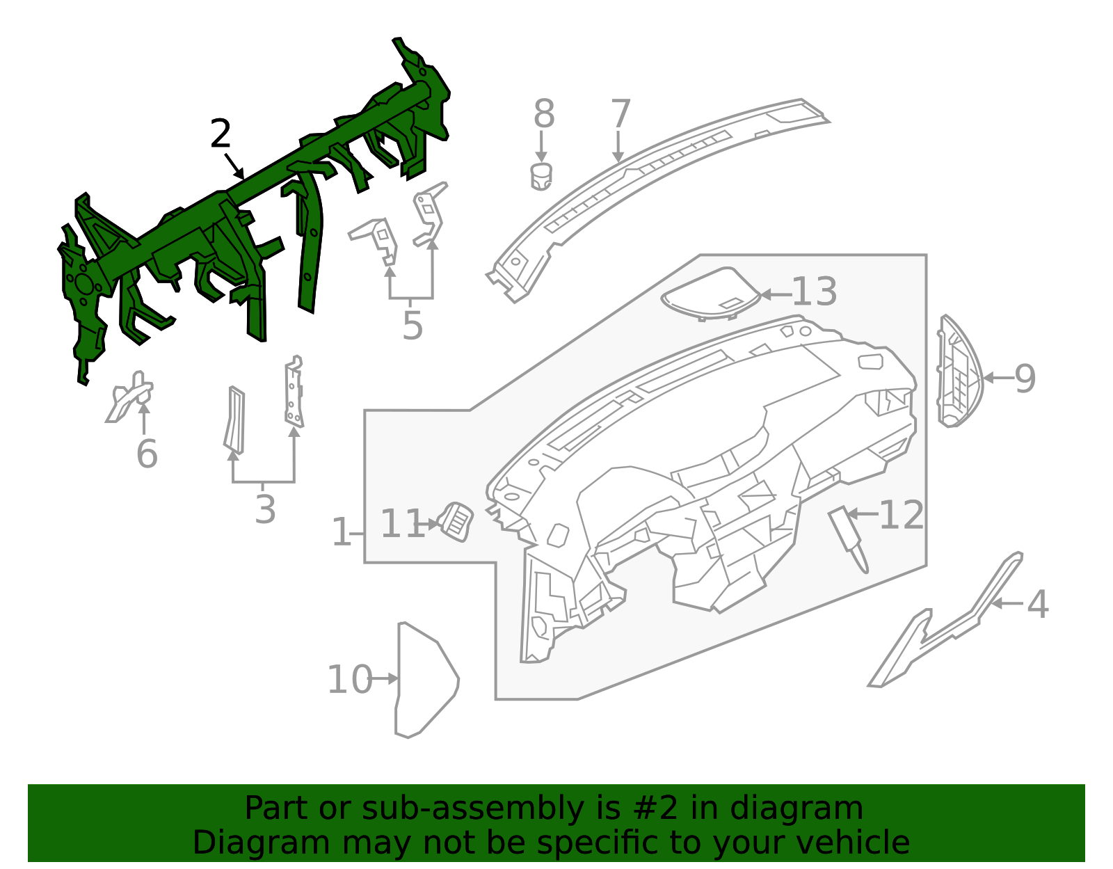 2020-2023 Nissan Reinforced Beam 67870-6MR0A | Nissan Parts Store