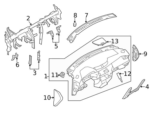 68513-4CL0A - Glove Box Damper 2017-2023 Nissan | Group 1 Auto Parts
