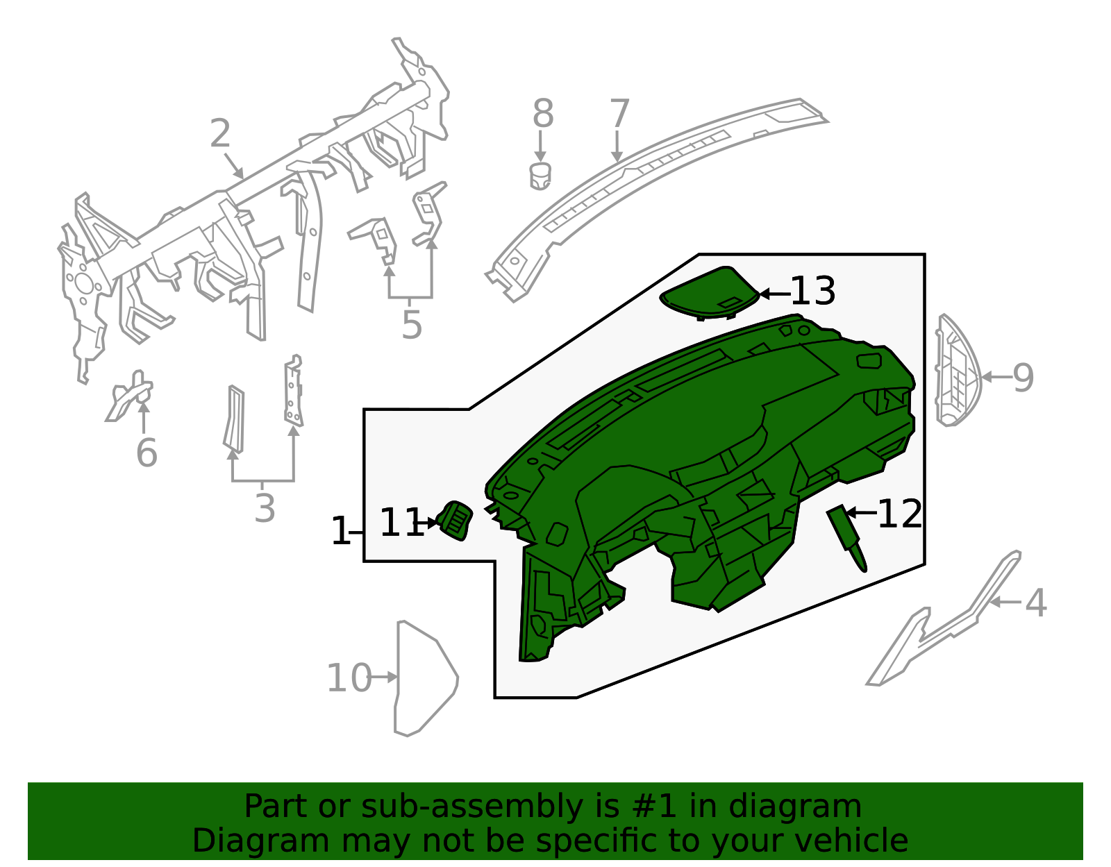 2017-2019 Nissan Instrument Panel 68200-6FK0A | My Nissan Part