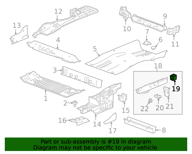 Lower Rail Assembly Reinforcement - GM (84081169) | GMPartsDirect.com