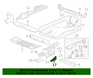 2018-2024 GM Driver Side Underbody Side Rail Extension 84081179 GM ...