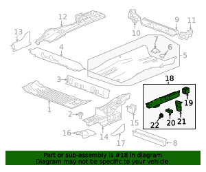 2018-2024 GM Passenger Side Underbody Rear Side Rail 84242580 | OEM ...