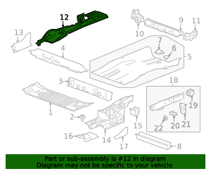 2018-2023 GM Driver Side Rear Compartment Panel Longitudinal Rail ...