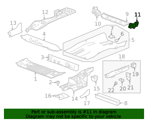 2018-2024 GM Floor Panel Number 5 Bar 84451611 GM | GMPartsDirect.com
