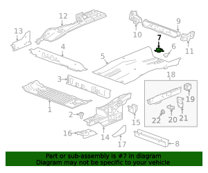 2018-2020 GM Rear Floor Pan Bracket 23462851 | GMPartsDirect.com