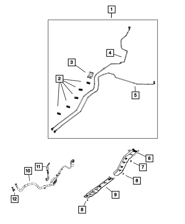 MOPAR GENUINE FUEL AND BRAKE TUBE ASSY - 52029614AE - 52029614AE ...
