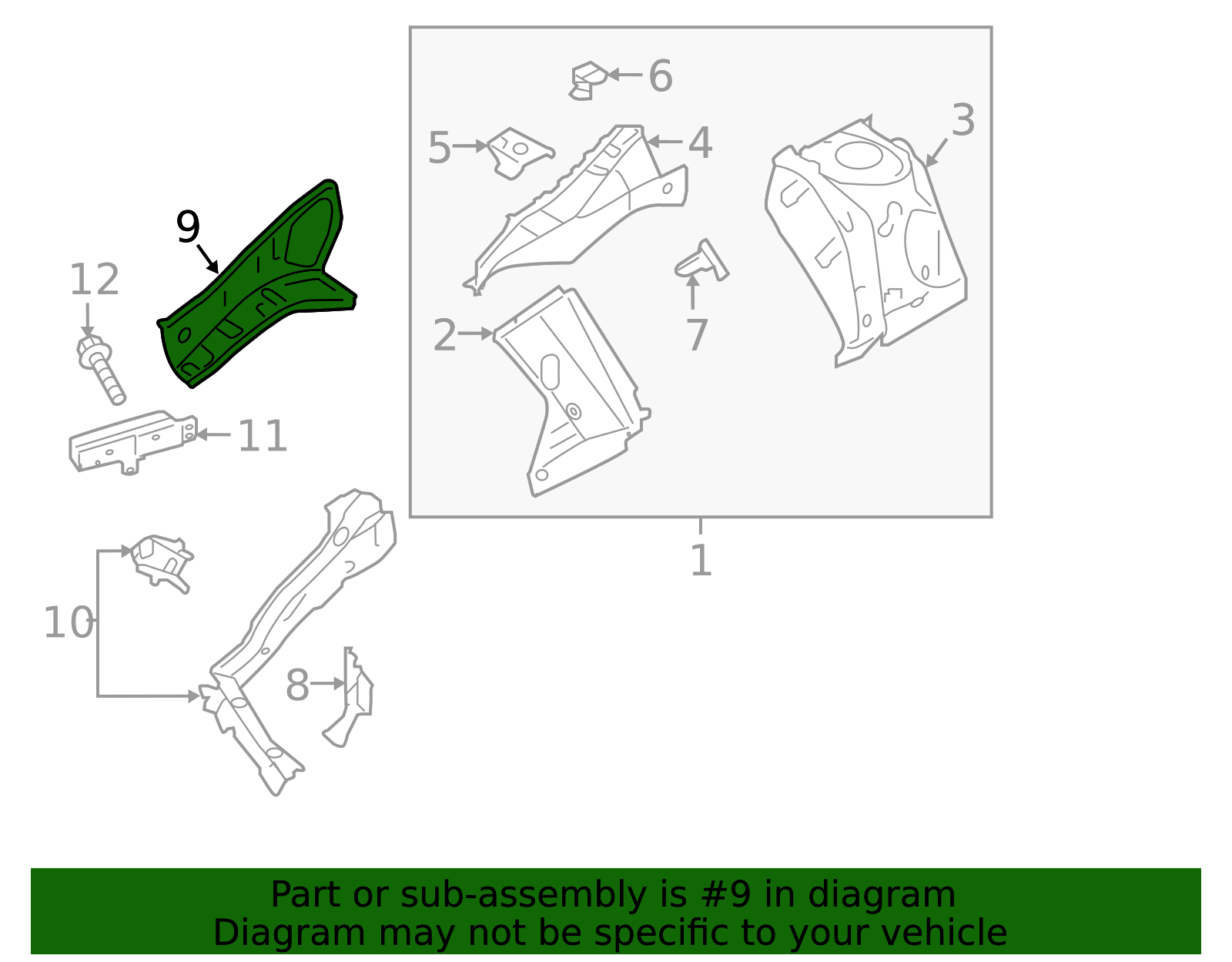 51021XC01A9P - 2019-2024 Subaru Ascent - Upper Frame | Subaru Parts Deals