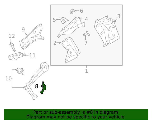 2017-2021 Subaru Mount Bracket 51625FL34A9P | TascaParts.com