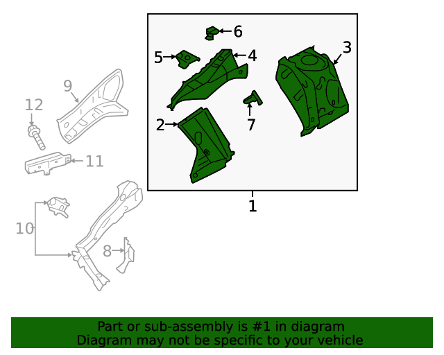 51609XC01A9P - Apron Assembly - 2019-2021 Subaru Ascent | World OEM ...