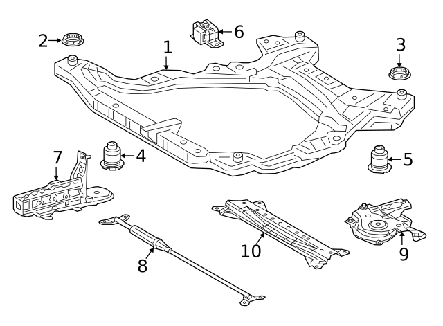 2019-2021 Lexus Front Brace 52103-06010 | OEM Parts Online