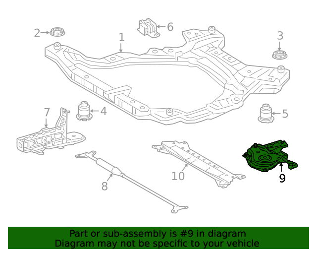 2019-2021 Lexus Rear Brace 51023-06100 | OEM Parts Online