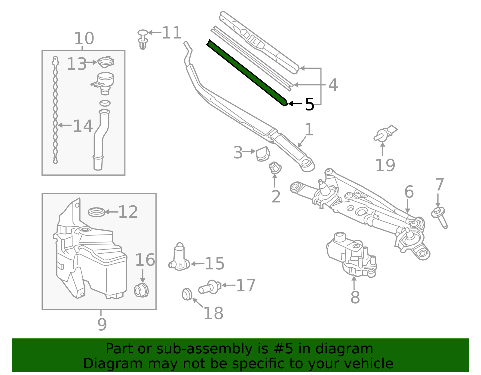 OEM 2008-2025 Toyota Windshield Wiper Blade Refill (Left, Right) Part ...