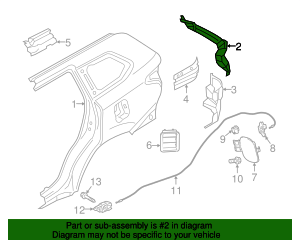 2014-2022 Mitsubishi Upper Pillar 5301F624 | OEM Parts Online