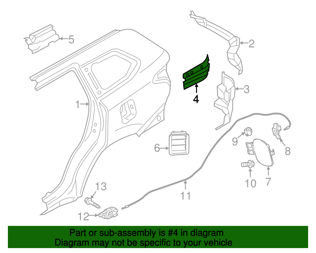 5301H121 - Reinforced Panel 2014-2022 Mitsubishi | Mitsubishi Direct Parts