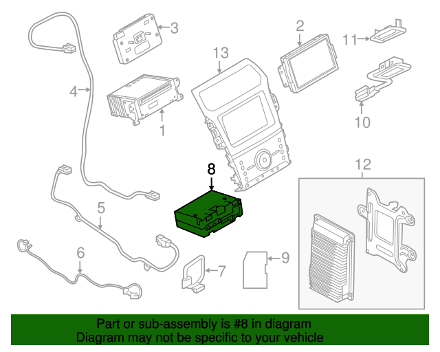 2014-2021 Ford Infotainment Display Control Module GC3Z-19A387-D ...