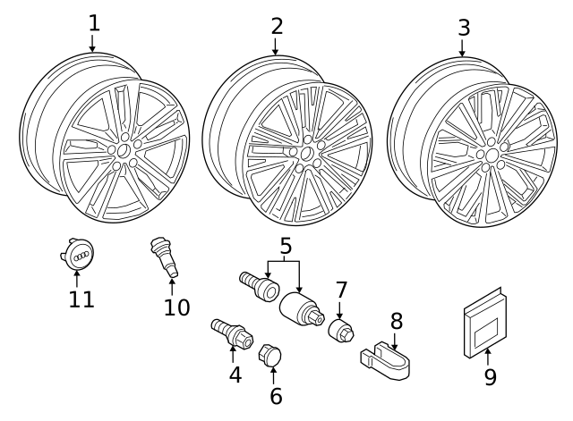 Genuine Audi 4F0-698-139-C-801 | Wheel Bolt | FREE Shipping on Most ...