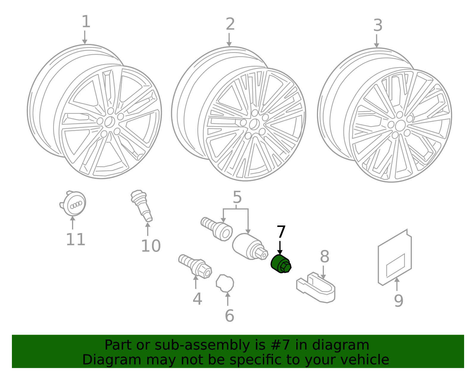 2017-2025 Audi Wheel Bolt Cap 4M0-601-173-C | Genuine Audi Parts