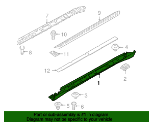 51777184420 - 2008-2014 BMW X6 Rocker Molding (51-77-7-184-420) | BMW ...