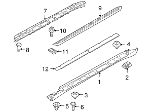 51717189259 - 2008-2014 BMW X6 Rocker Molding Support (51-71-7-189-259 ...