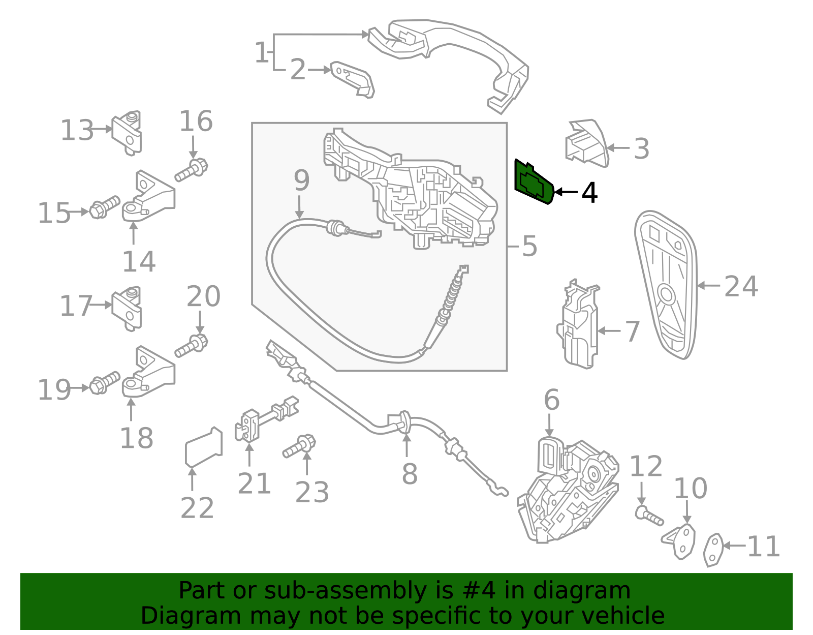 2015-2025 Volkswagen Handle, Outside Packing 5G0-837-087-B | OEM VW ...