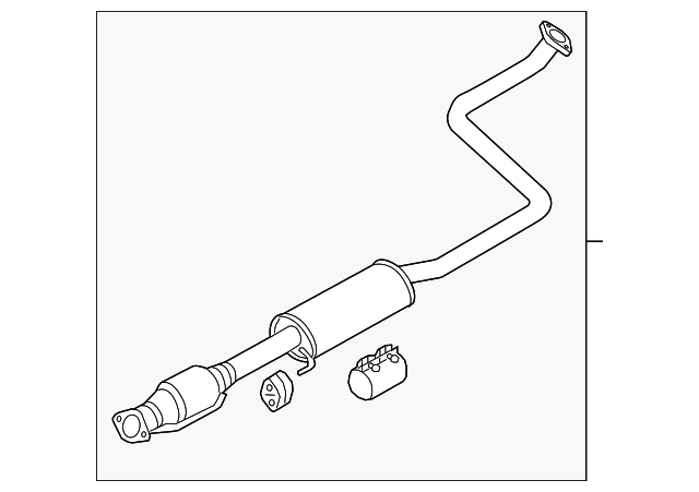 28600-G3410 - Center Muffler - 2018-2020 Hyundai Elantra GT | hyundaiparts