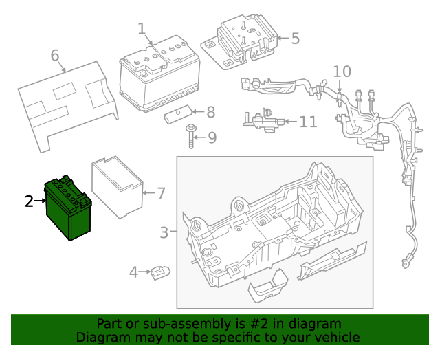 2020-2021 Jeep Gladiator Battery BAAUA200AA | TascaParts.com