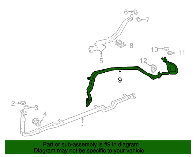 2017-2023 Land Rover Discovery Rear AC Tube LR085577 | JaguarParts.com