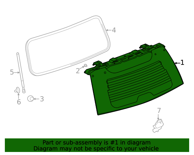 2021-2024 GM Rear Compartment Lift Window 84961906 GM | GMPartsDirect.com