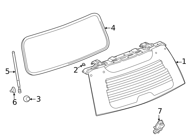 2021-2023 GM Rear Compartment Lift Window 84961906 | Auto Parts Express