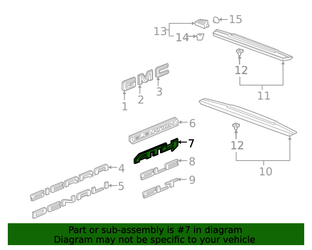 2019-2023 GMC Plate 84682636 GM | GMPartsDirect.com
