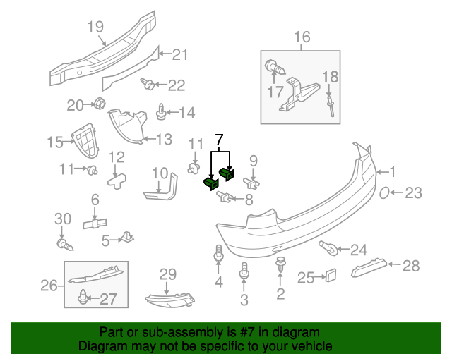 C235-50-ES1 - Bumper Cover Grommet - 2006-2015 Mazda | Mazda Swag