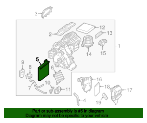 166-830-00-58 - A/C Evaporator Core 2012-2019 Mercedes-Benz ...