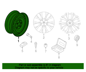 2018-2024 Volkswagen Tiguan Wheel, Spare 5QF-601-011-C | OEM Parts Online