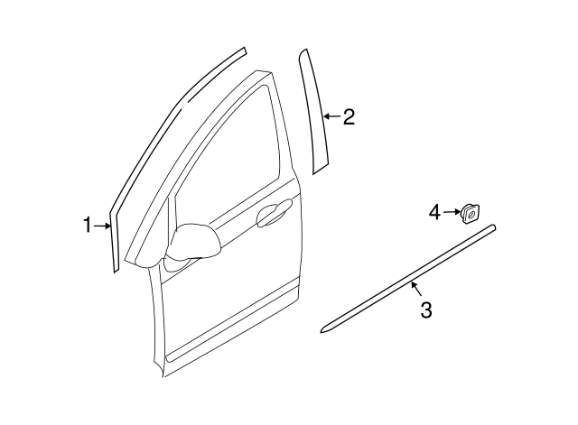 87716-1D000 - Body Side Molding 2007-2010 Kia Rondo | Kia.Parts Store