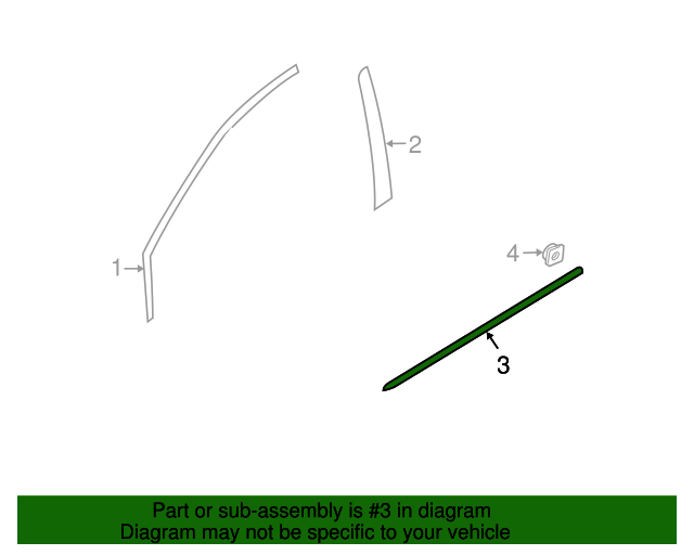87711-1D000 - Body Side Molding 2007-2010 Kia Rondo | Kia.Parts Store