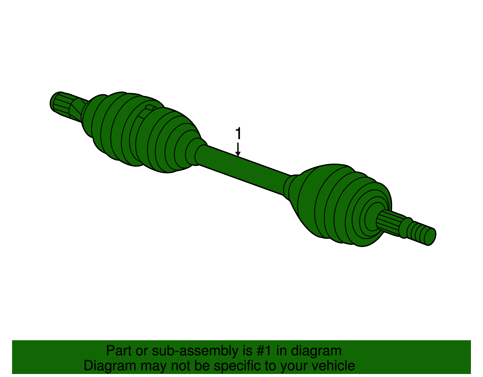 2016-2018 Chevrolet Cruze Front Passenger Side Half-Shaft Assembly ...