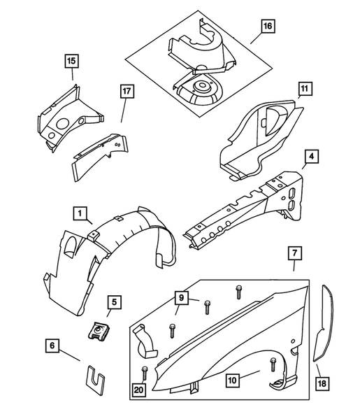 Front Fenders for 2005 Dodge Neon | OEM Mopar Parts Store