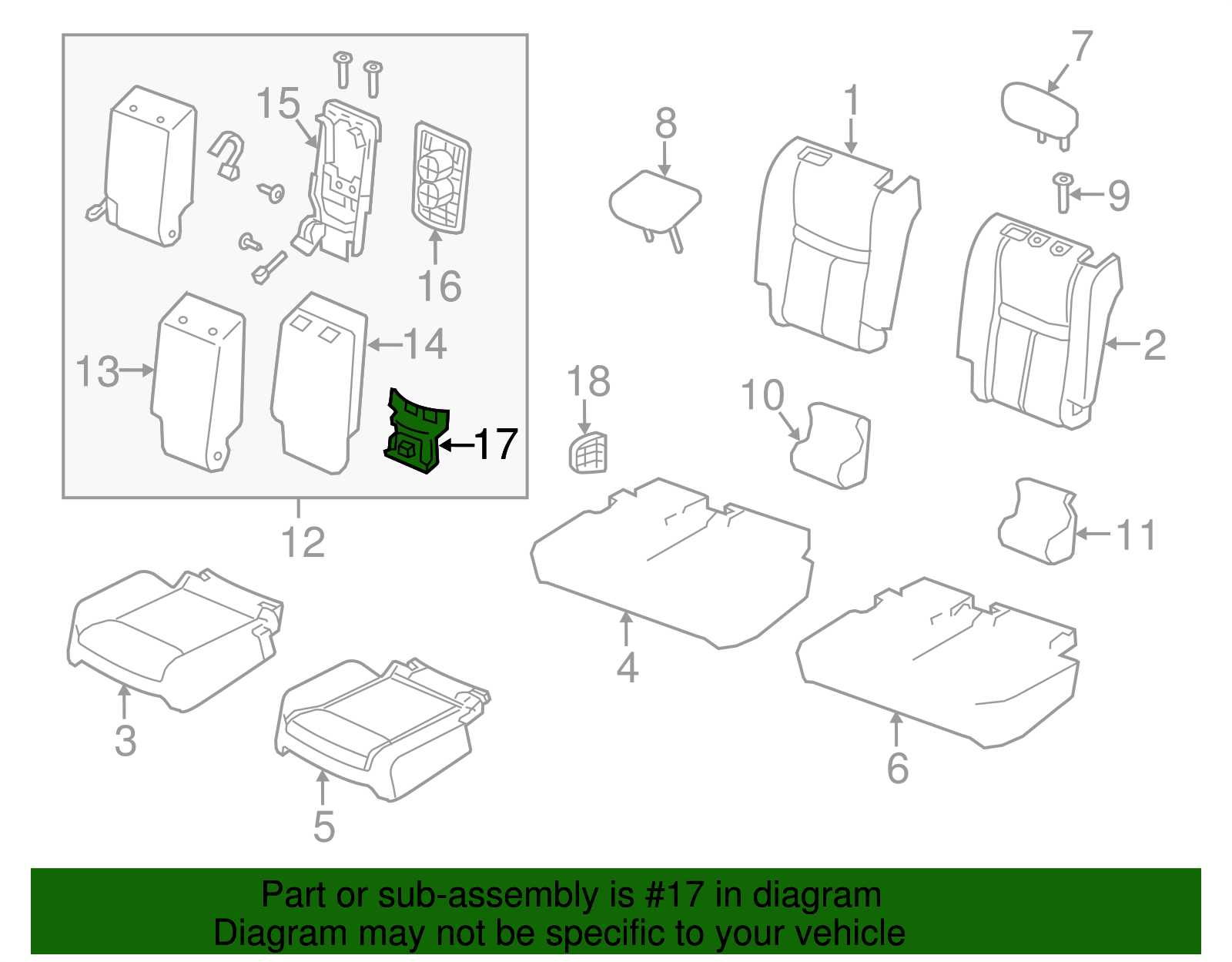 2014-2020 Nissan Rogue Lower Pad 88614-4BA1A | Sullivan Brothers Nissan