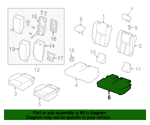 2017-2019 Nissan Rogue Seat Cushion Pad - Driver's Side (LH) 88361 ...