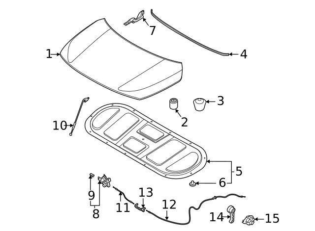 66400-Q5000 - Hood Panel 2021-2024 Kia Seltos | Kia.Parts Store